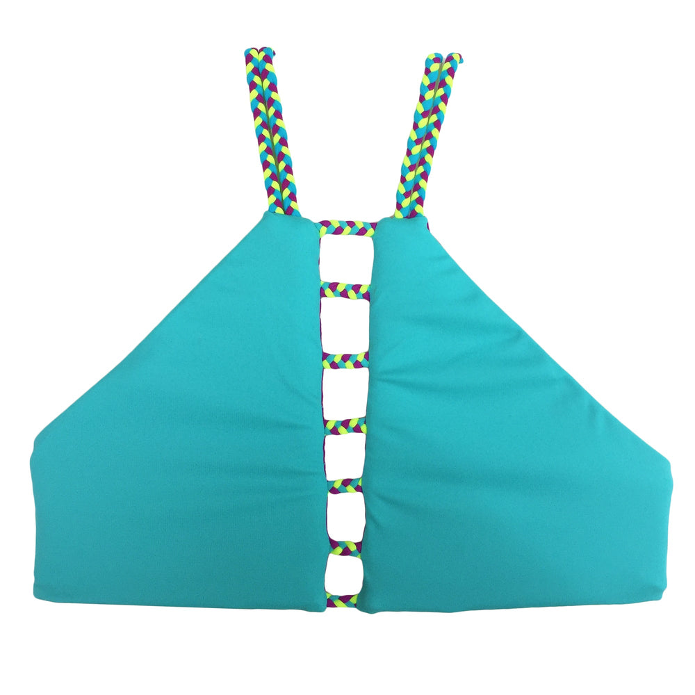 EAST BEACH TOP | High-Neck Reversible Bikini Top